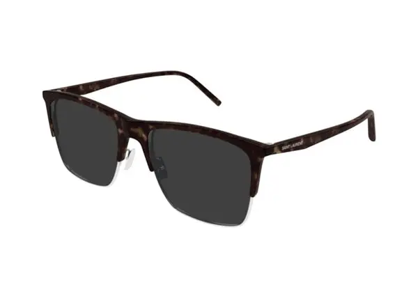 Saint Laurent Square Sunglasses - Havana Havana Grey/grey (sl 768