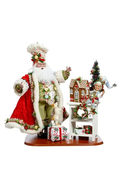 MARK ROBERTS Gingerbread Baker Santa - Red