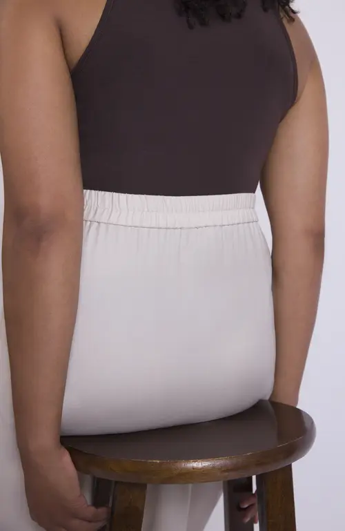 AAM THE LABEL Wool A-line Midi Skirt - Oat