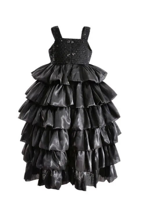 TULLEEN Ruffle Tiered Gala Dress