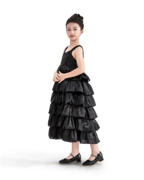TULLEEN Ruffle Tiered Gala Dress