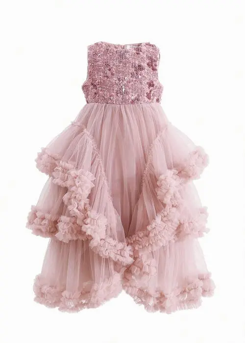 TULLEEN Sequin Bodice Tulle Gown