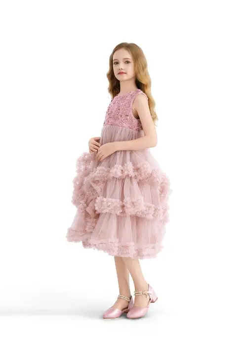 TULLEEN Sequin Bodice Tulle Gown