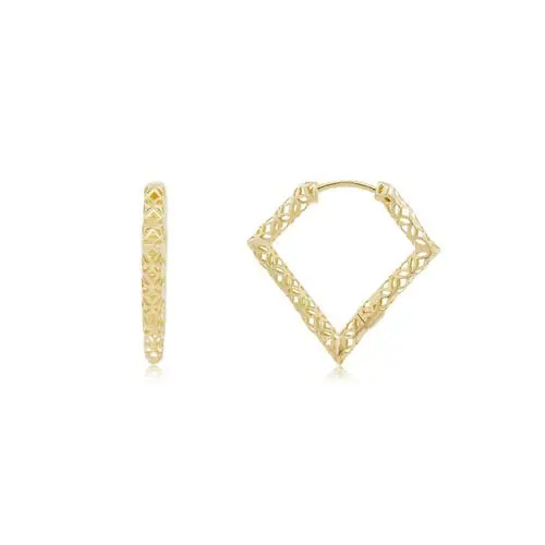THE LOVERY FINE JEWELRY 14k Geometric Hoop Earrings - Yellow Gold
