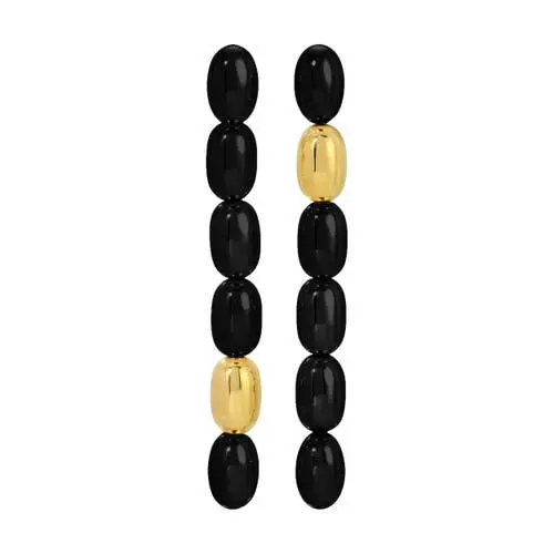 HEAVEN MAYHEM Edith Drop Earrings - Black/gold