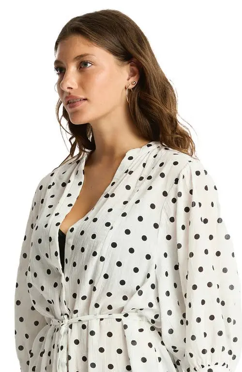 SEA LEVEL Dottie Long Sleeve Cover-up Dress