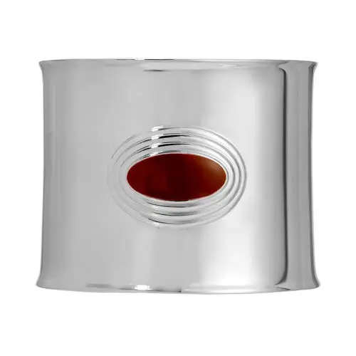 HEAVEN MAYHEM Matilde Cuff With Enamel Center - Silver