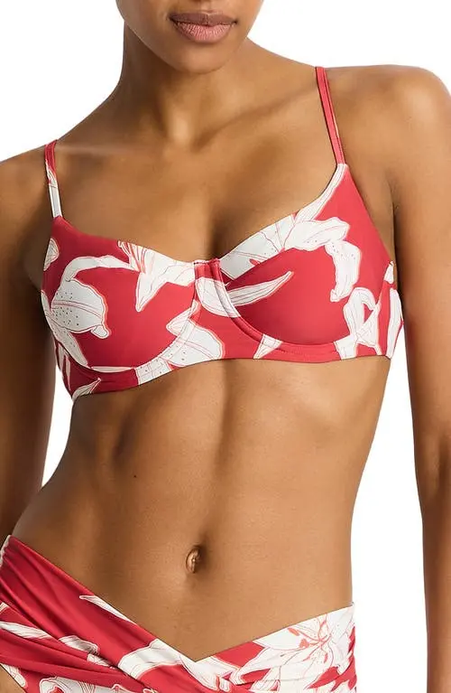 SEA LEVEL Veridian Underwire Balconette Bikini Top - Ruby