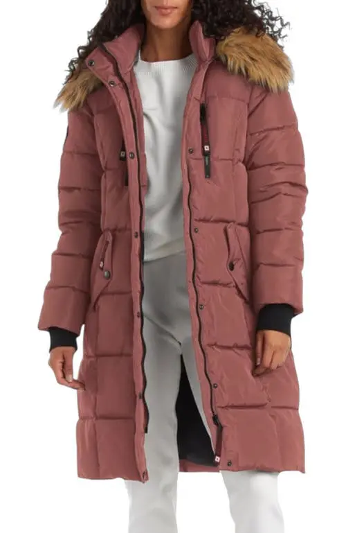 CANADA WEATHER GEAR Heavyweight Long Parka Jacket - Wild Ginger