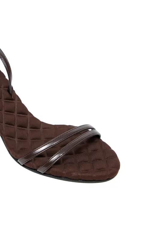 Aera Laura 70mm Vegan Leather Sandals - Chocolate
