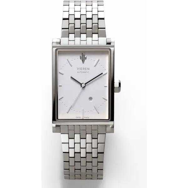 VIEREN Matte Swiss Automatic Watch - White