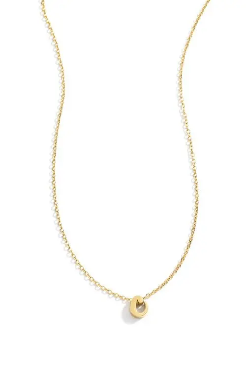 MINT & LILY Initial Pendant Necklace - Letter C