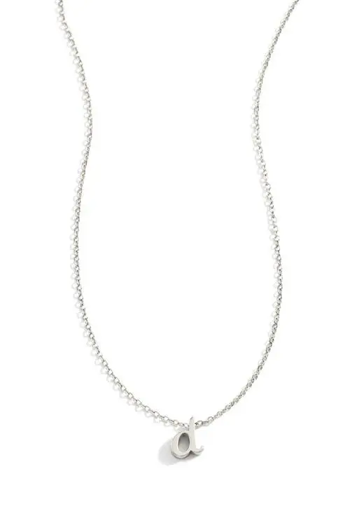 MINT & LILY Tiny Script Initial Necklace - Letter D