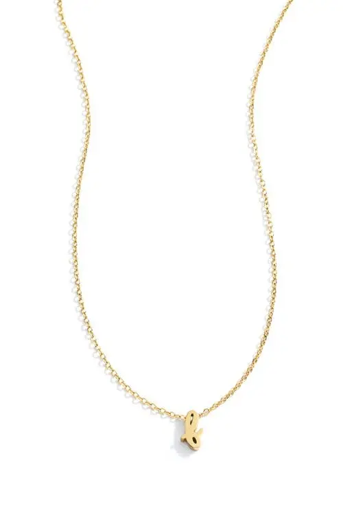 MINT & LILY Tiny Script Initial Necklace - Letter F