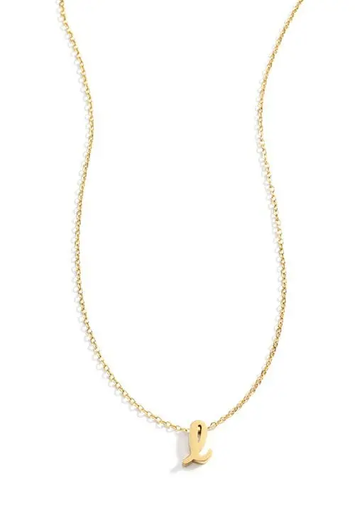 MINT & LILY Initial Pendant Necklace - Letter L