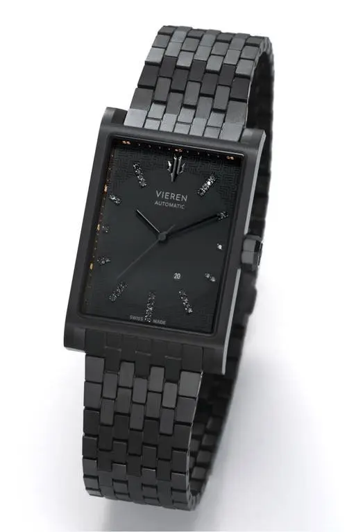 VIEREN Swiss Automatic Watch With Diamond Detail