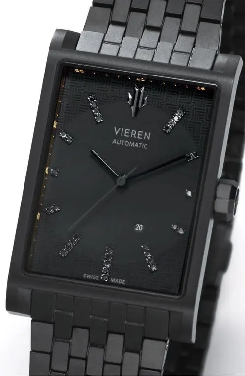 VIEREN Swiss Automatic Watch With Diamond Detail