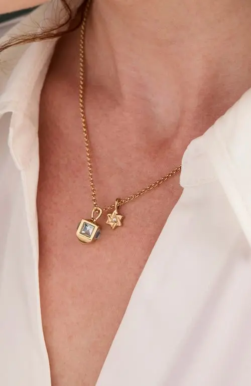 ALEX AND ANI Hanukkah Duo Charm Necklace