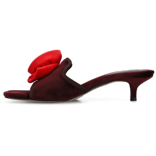 BIRDIES Kiwi Kitten Flower Slide - Burgundy