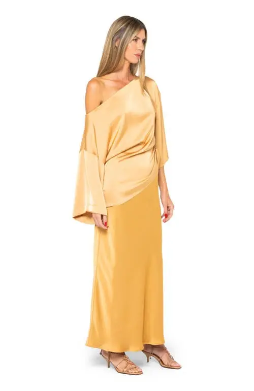 JBQ Satin Meadow Skirt - Caramel