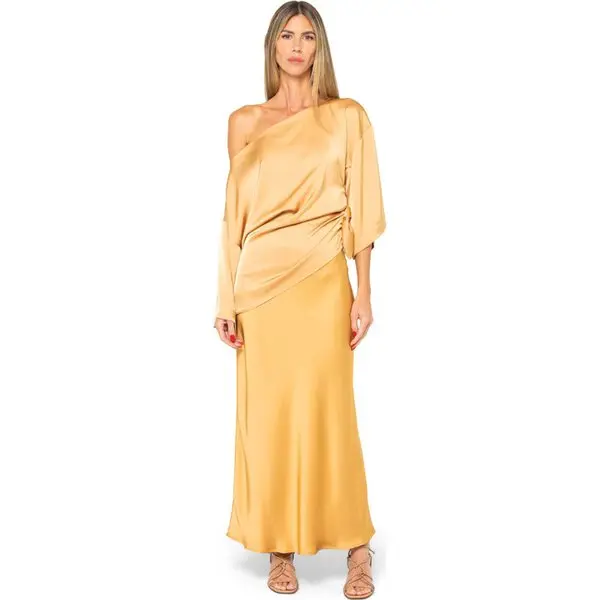 JBQ Satin Meadow Skirt - Caramel