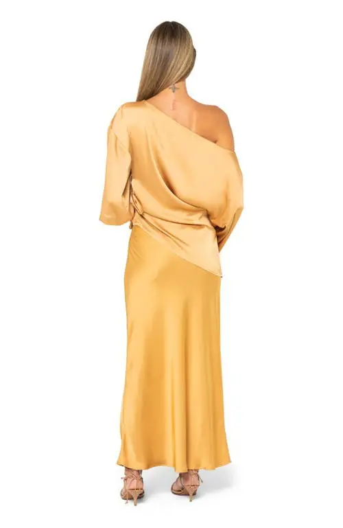 JBQ Satin Meadow Skirt - Caramel