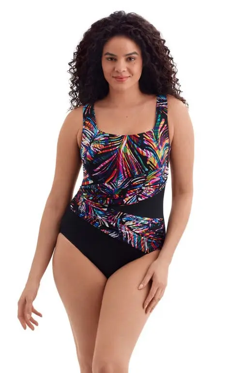 LONGITUDE Wrap Sash Tank Long Torso One-piece Swimsuit - Coolangata