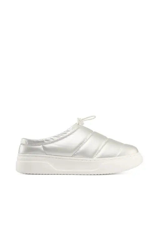 J/SLIDES NYC Coco Platform Mules - Silver