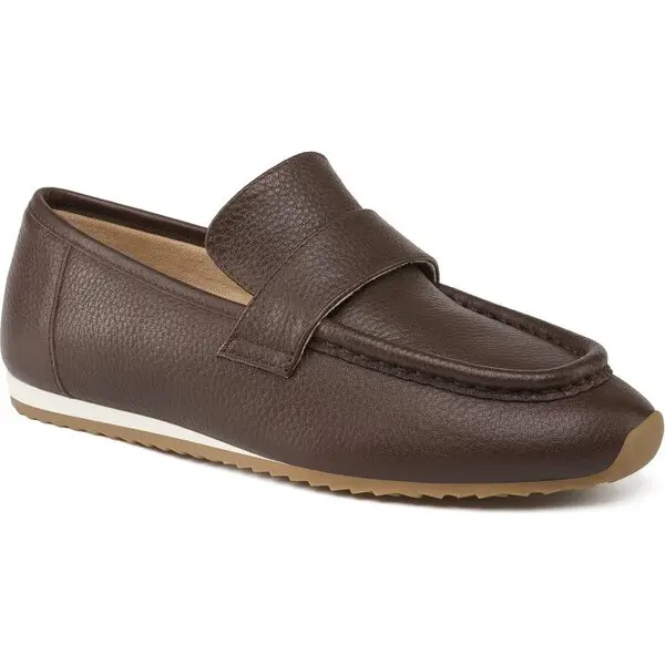 J/SLIDES NYC Palmer Leather Loafer - Brown