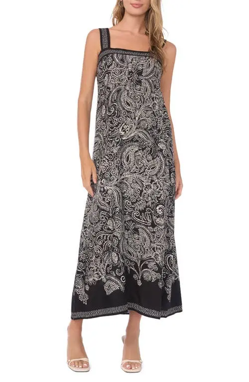 Vince Camuto Paisley Print Sundress - Rich Black