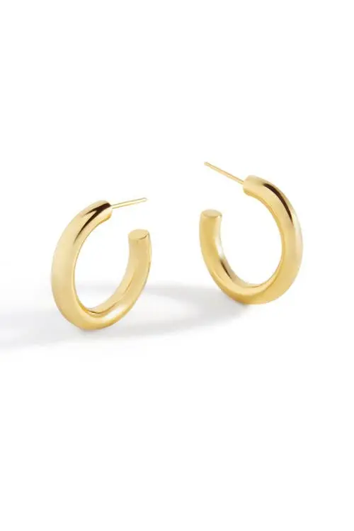 MINT & LILY Bold Hoop Earrings - 18k Gold Over Sterling Silver