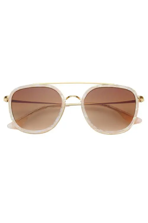 FREYRS EYEWEAR Weston Round Sunglasses - Light Pink/brown
