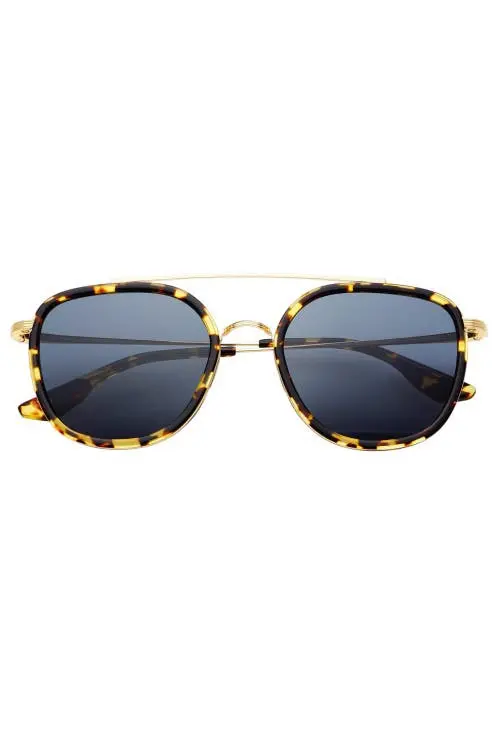 FREYRS EYEWEAR Weston Round Sunglasses - Yellow Tortoise/gray