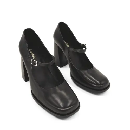 AMIE RAFA Jackie Mary Jane Heels - Black