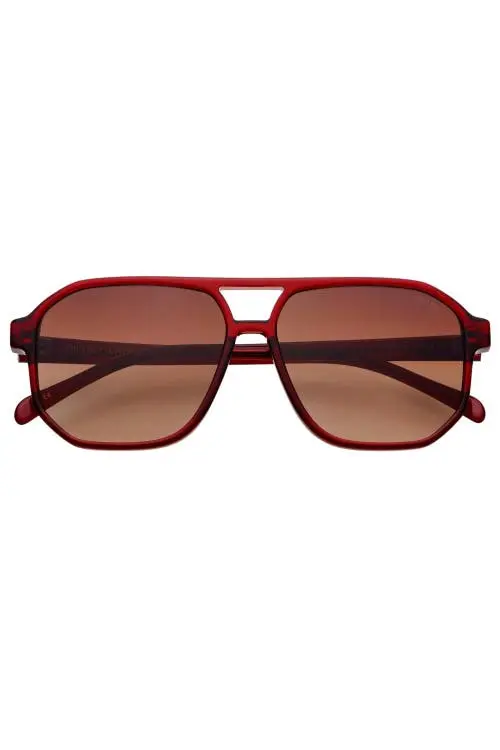 FREYRS EYEWEAR Billie Aviator Sunglasses - Dark Cherry