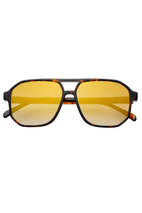 FREYRS EYEWEAR Billie Aviator Sunglasses - Tortoise/gold Mirror