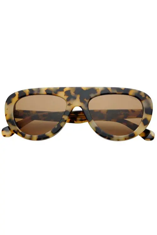 FREYRS EYEWEAR Freyrs Jetsetter Aviator Sunglasses - Milky Tortoise