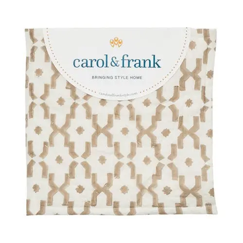 Carol & Frank 20" X 26" Talley Dune Tan Cotton Shammachine Washable