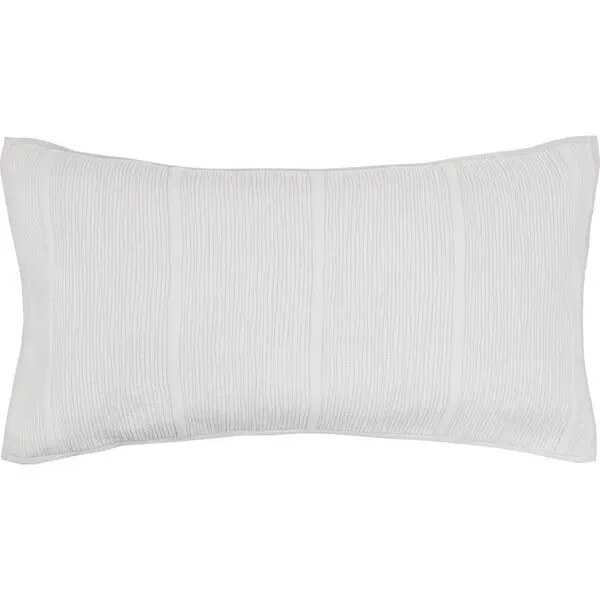 ELISABETH YORK 20" X 36" Nunzia Oyster Bedding Premium Cotton Pillow Sham - Grey