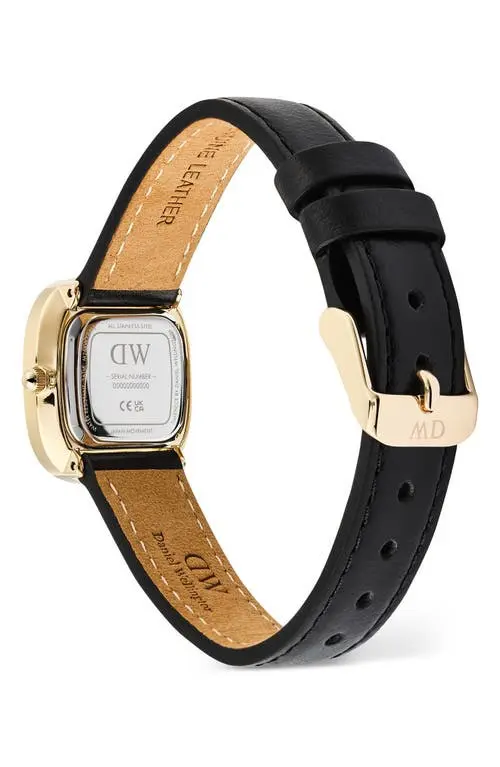 DANIEL WELLINGTON Margot Sheffield Unitone Leather Strap Watch - Gold