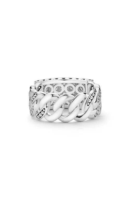 Lagos Pavé Diamond Curb Link Ring