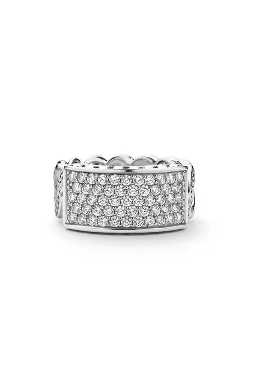 Lagos Pavé Diamond Curb Link Ring