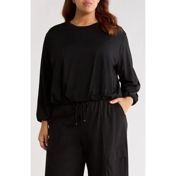 Wit & Wisdom Blouson Knit Top - Black