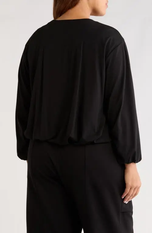 Wit & Wisdom Blouson Knit Top - Black