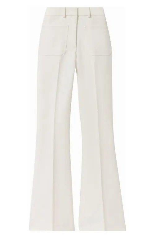 REISS Priya Flared Trousers - Cream
