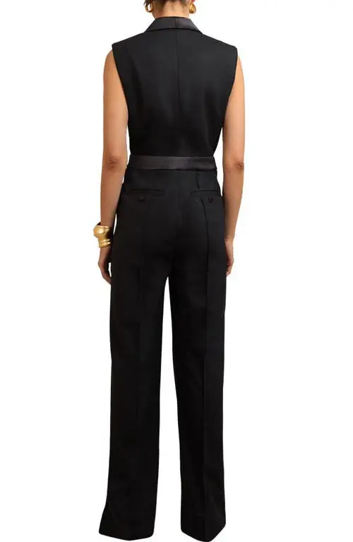 REISS ATELIER Gaia Satin-trim Jumpsuit