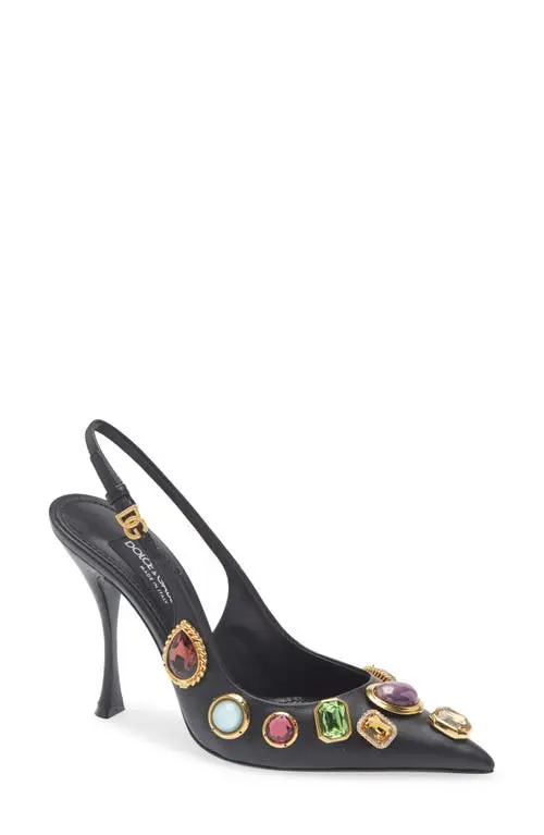 Dolce & Gabbana Embellished Slingback Pumps