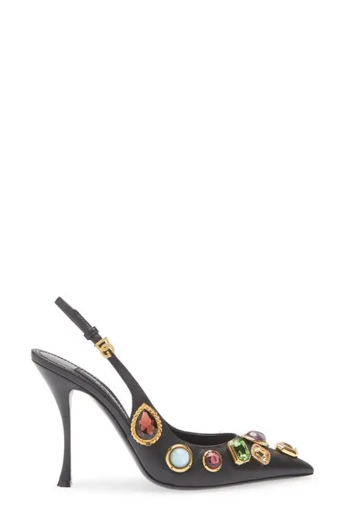 Dolce & Gabbana Embellished Slingback Pumps