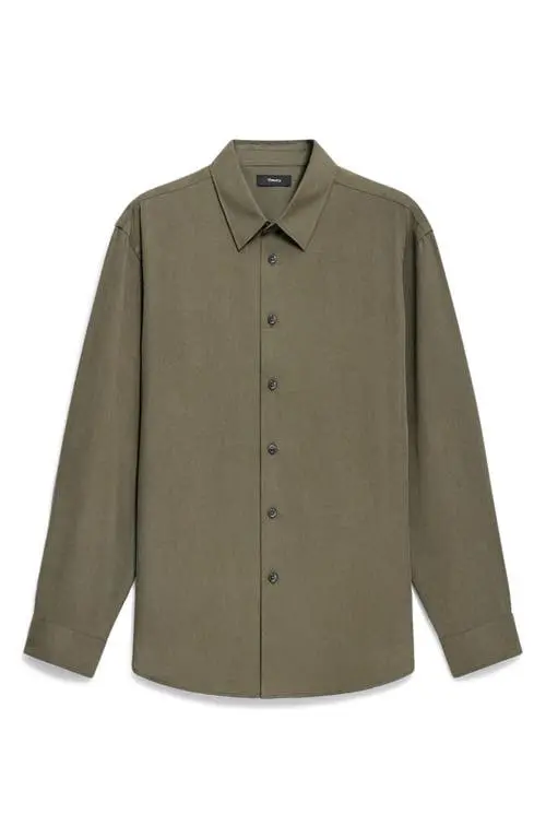 Theory Leaf Relaxed Button-up Shirt - Tarmac