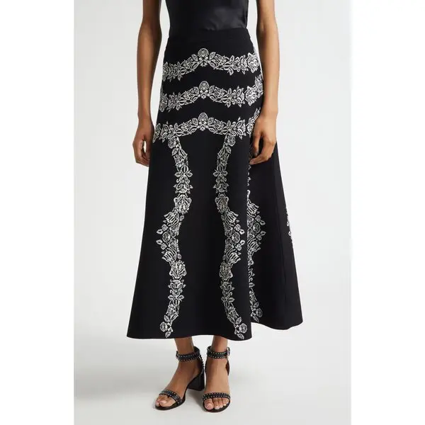 Ulla Johnson Valencia Jacquard Maxi Skirt - Noir